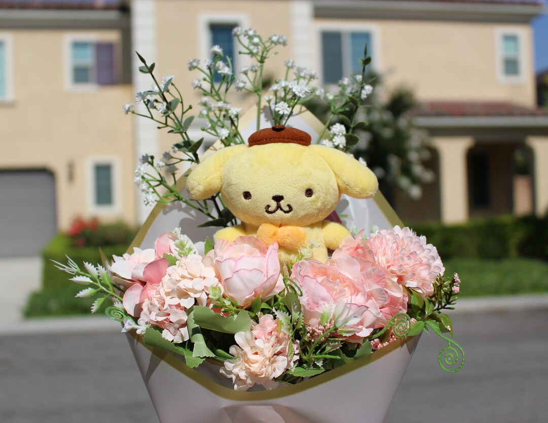 Sanrio Pompompurin Bouquet, Sanrio Standing Series, Sanrio, Sanrio ...