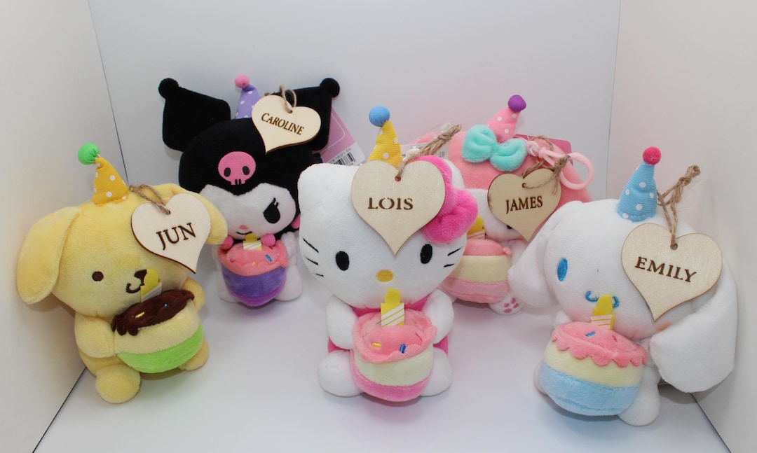 Sanrio Plush Personalized Name Tag, Sanrio Birthday Series, Sanrio ...