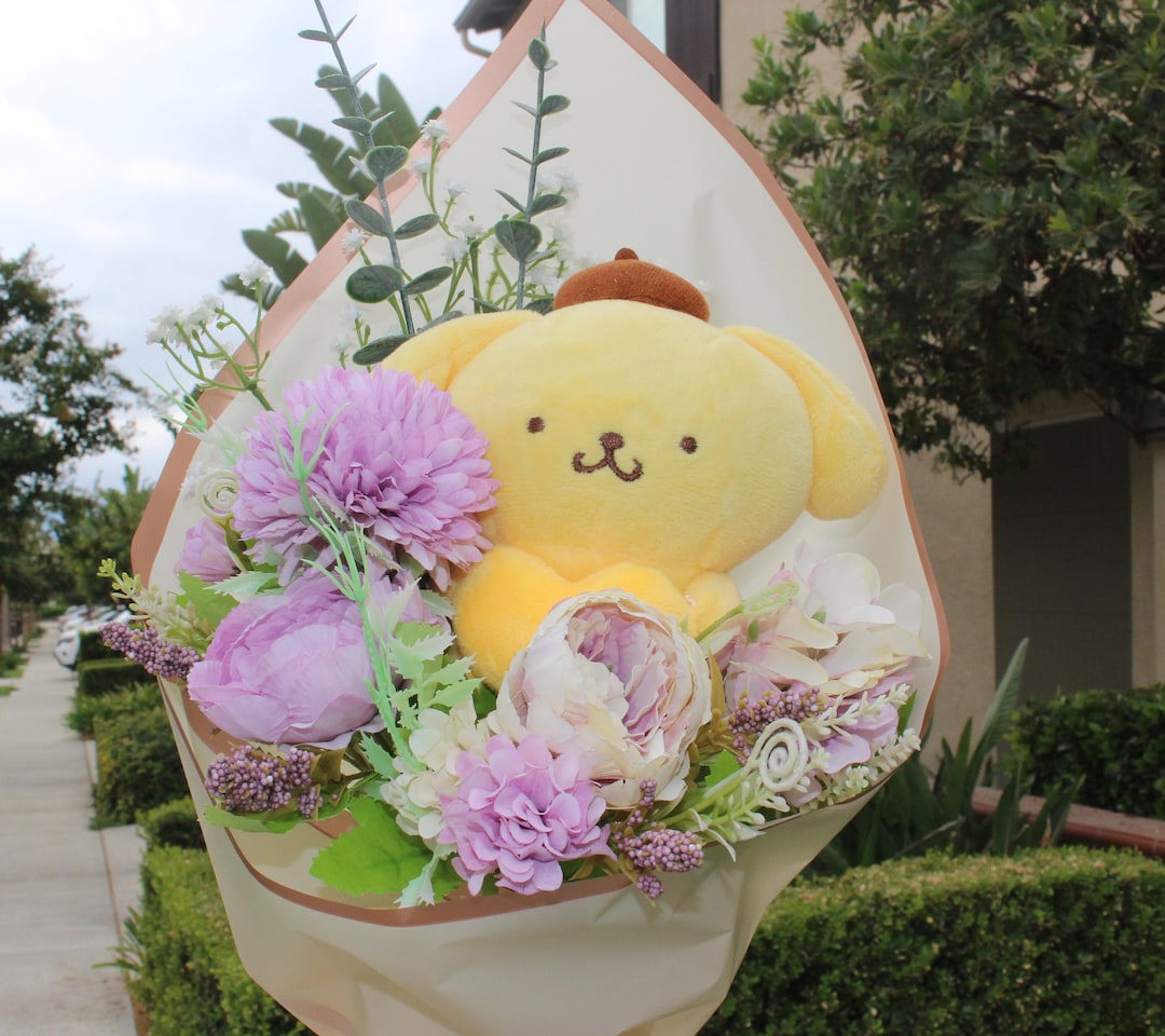 Sanrio Pompompurin Bouquet, Sanrio Heart Series, Sanrio, Sanrio Plush ...