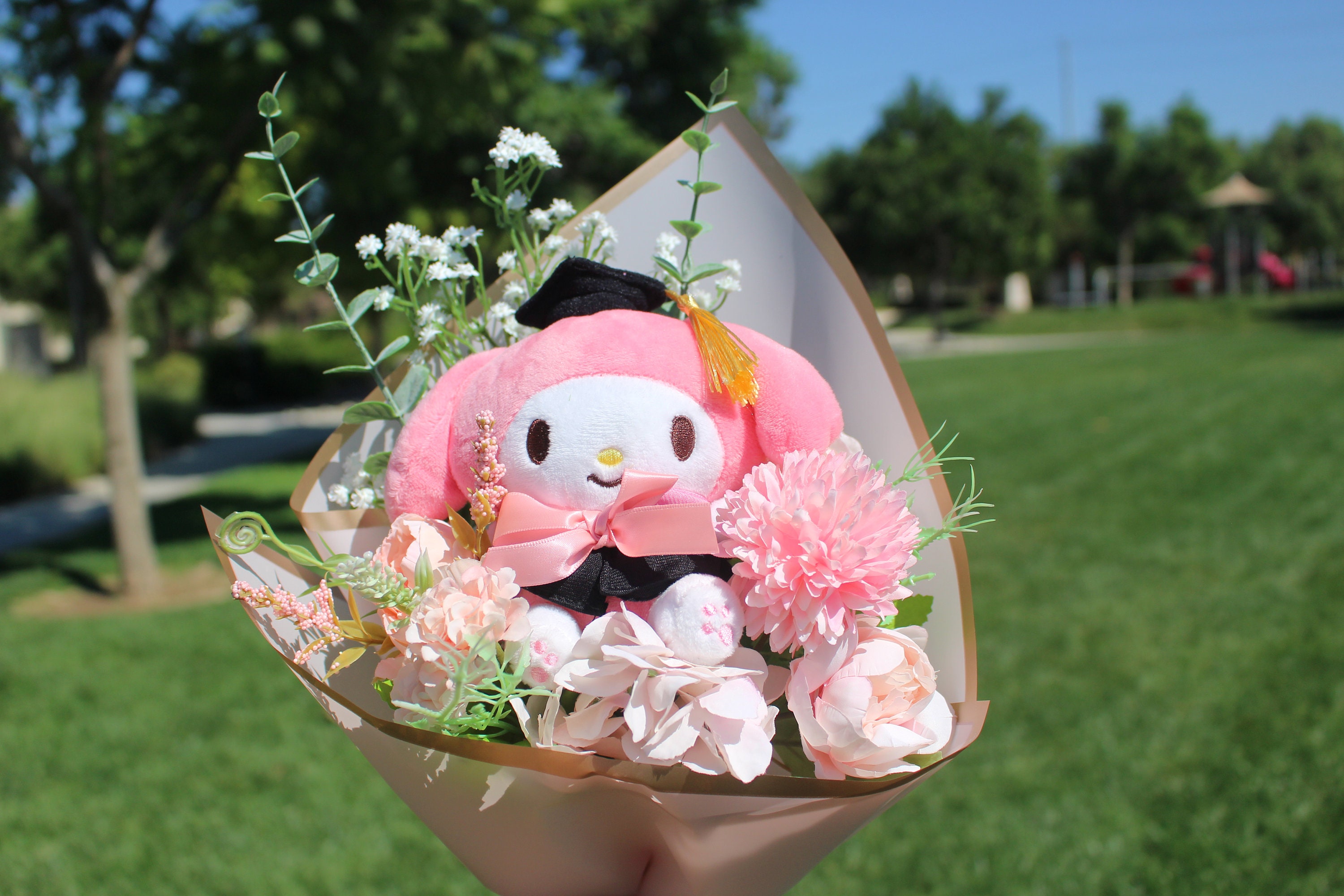 Sanrio My Melody Bouquet, Sanrio Graduation Series, Sanrio, Sanrio Plush, Sanrio Graduation Gift ...