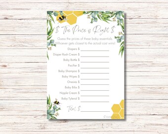 Mama to Bee Baby Shower Games, Honey Bee Game Bundle for Boy Baby ...