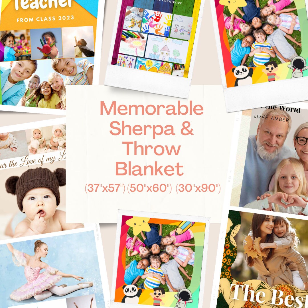 Personalized Memorable Sherpa Blanket and Throw Blanket - Etsy