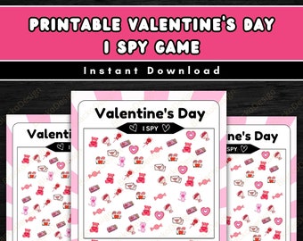 Printable I Spy Valentines Day Game - Etsy