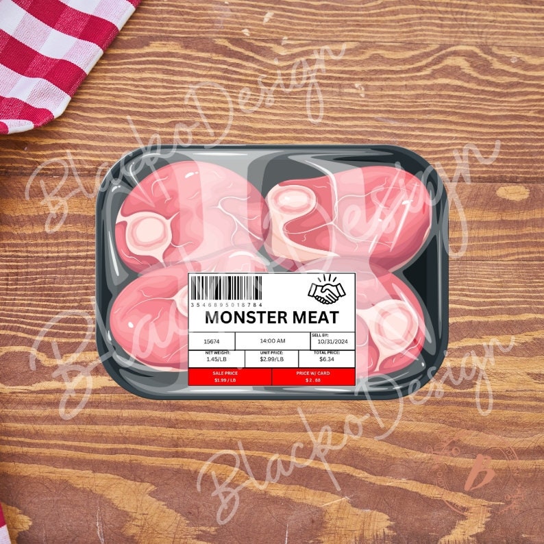Editable Halloween Meat Labels: Spooky Party Decorations (digital ...