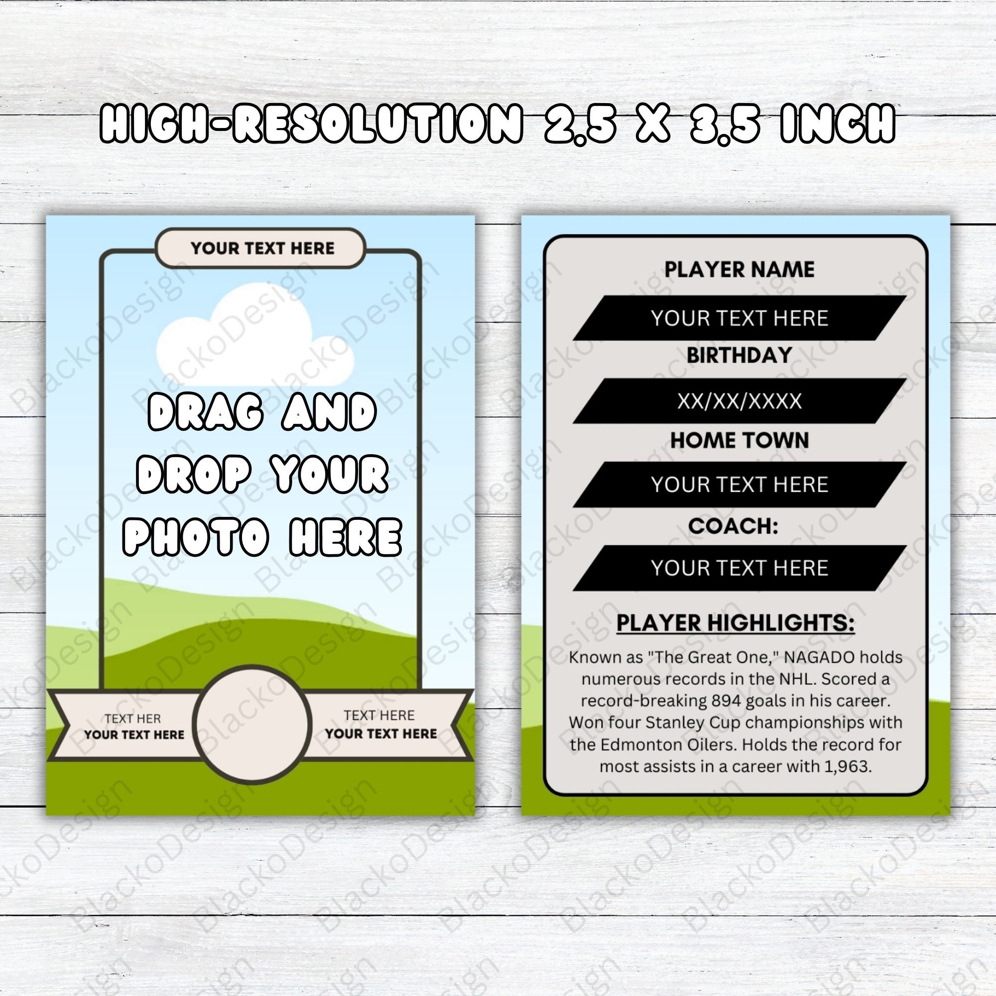 Customizable Basketball Trading Card Template Enhance Your Trading Card ...