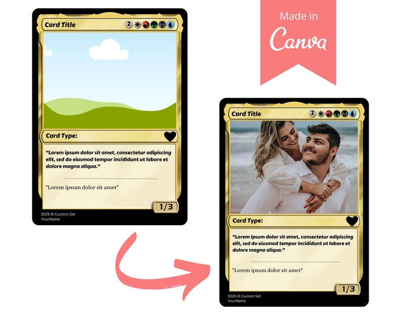 Custom MTG Card Template, Editable MTG Card, Custom Magic Card ...