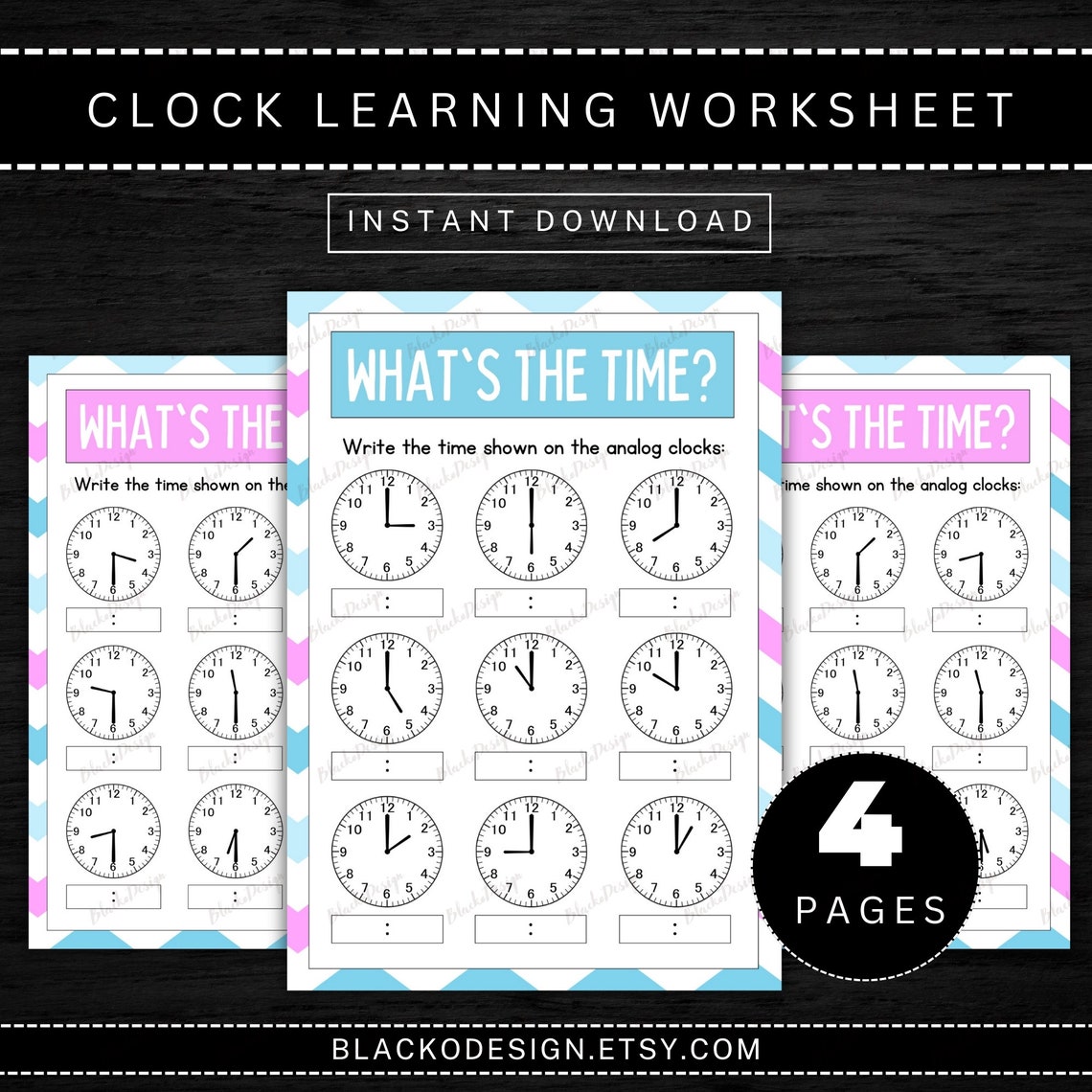 Master Time With Fun: Clock Learning Worksheets for Kids, Learning ...