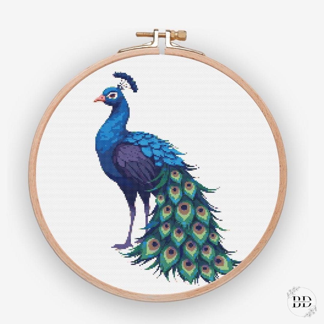Peacock Counted Cross Stitch, Cross Stitch Patterns Peacock, Counted ...