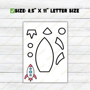 Easy Rocket Craft for Kids | Outer Space Crafts | Color, Cut, and Paste ...