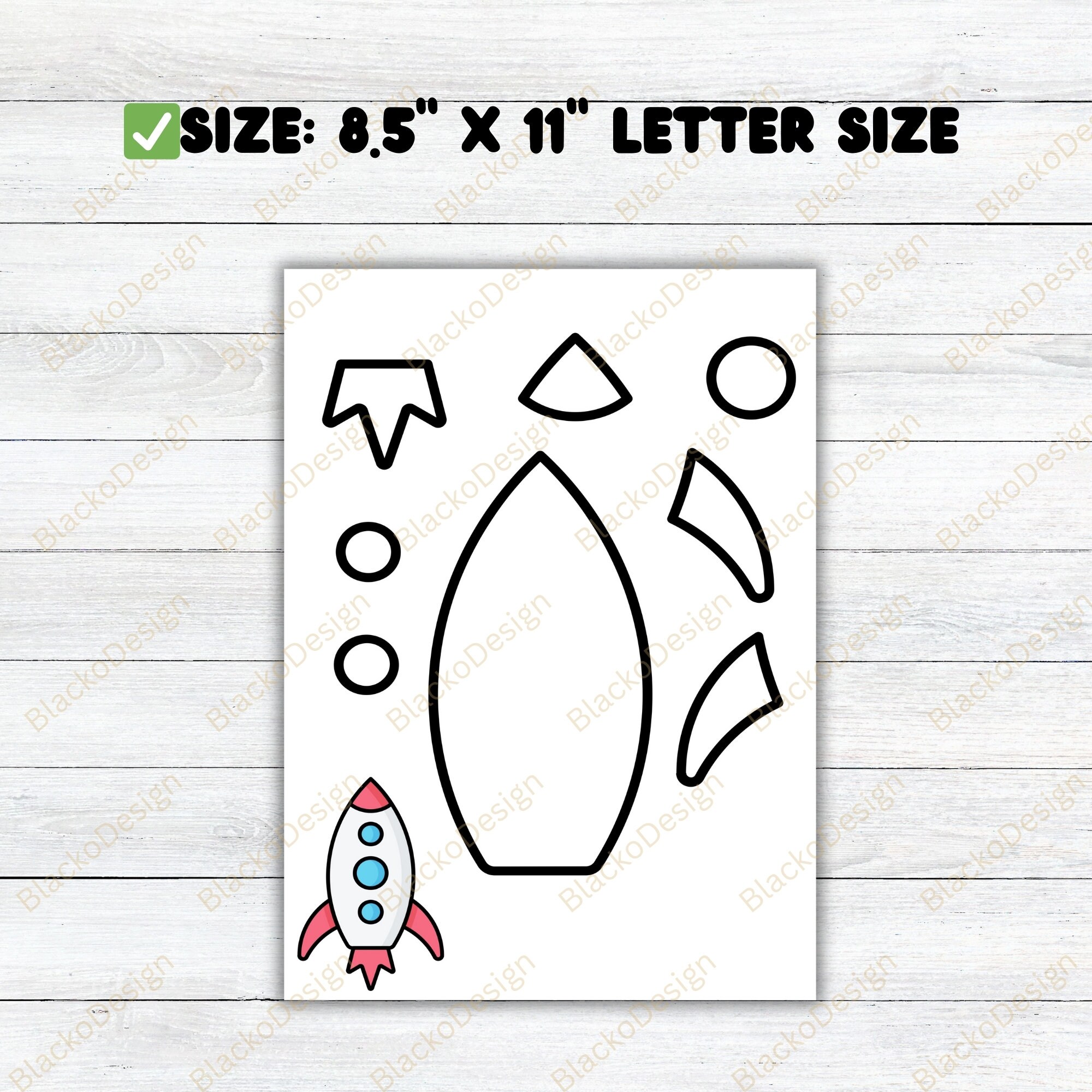 Easy Rocket Craft for Kids | Outer Space Crafts | Color, Cut, and Paste ...