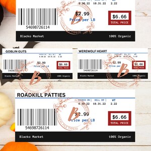 Fake Meat Labels | Editable Halloween Meat Labels | Meat Sticker ...