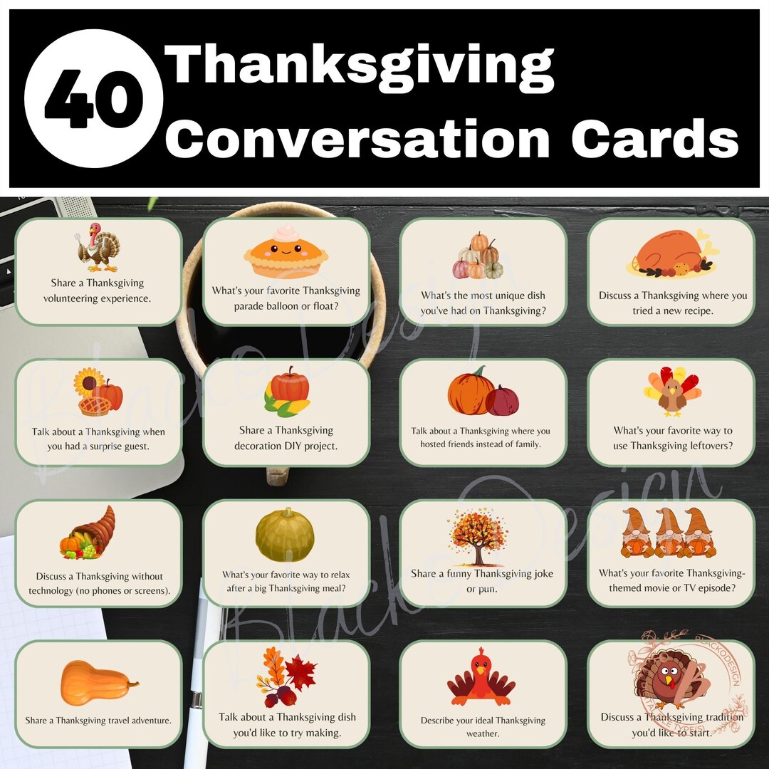 Thanksgiving Conversation Starters Family, Thanksgiving Dinner Table ...