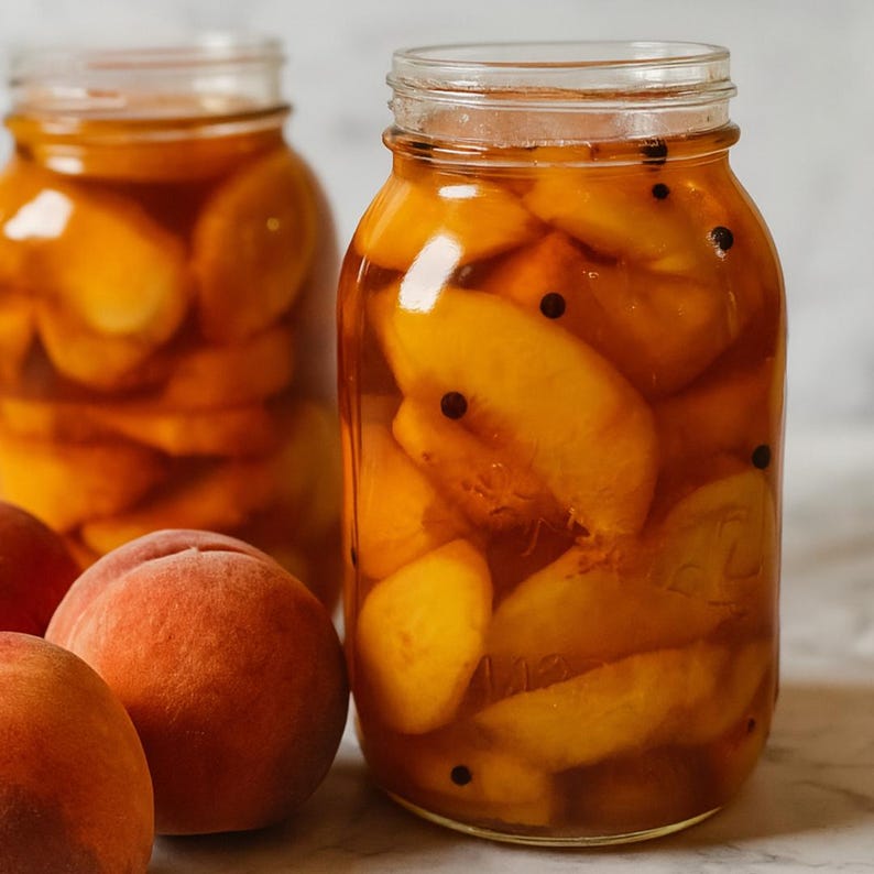 Quick Pickled Peaches – Spiced Southern Fruit Recipe by Olivia Dova - Etsy