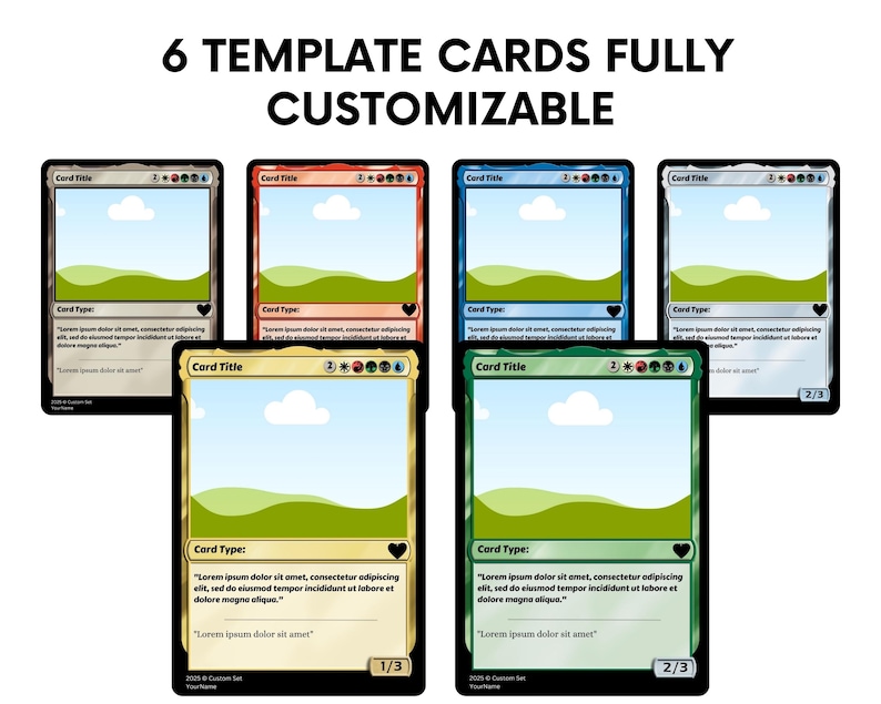 Custom MTG Card Template, Editable MTG Card, Custom Magic Card ...