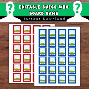 Editable Guess Who Board Game Template: Custom Canva Design (digital ...