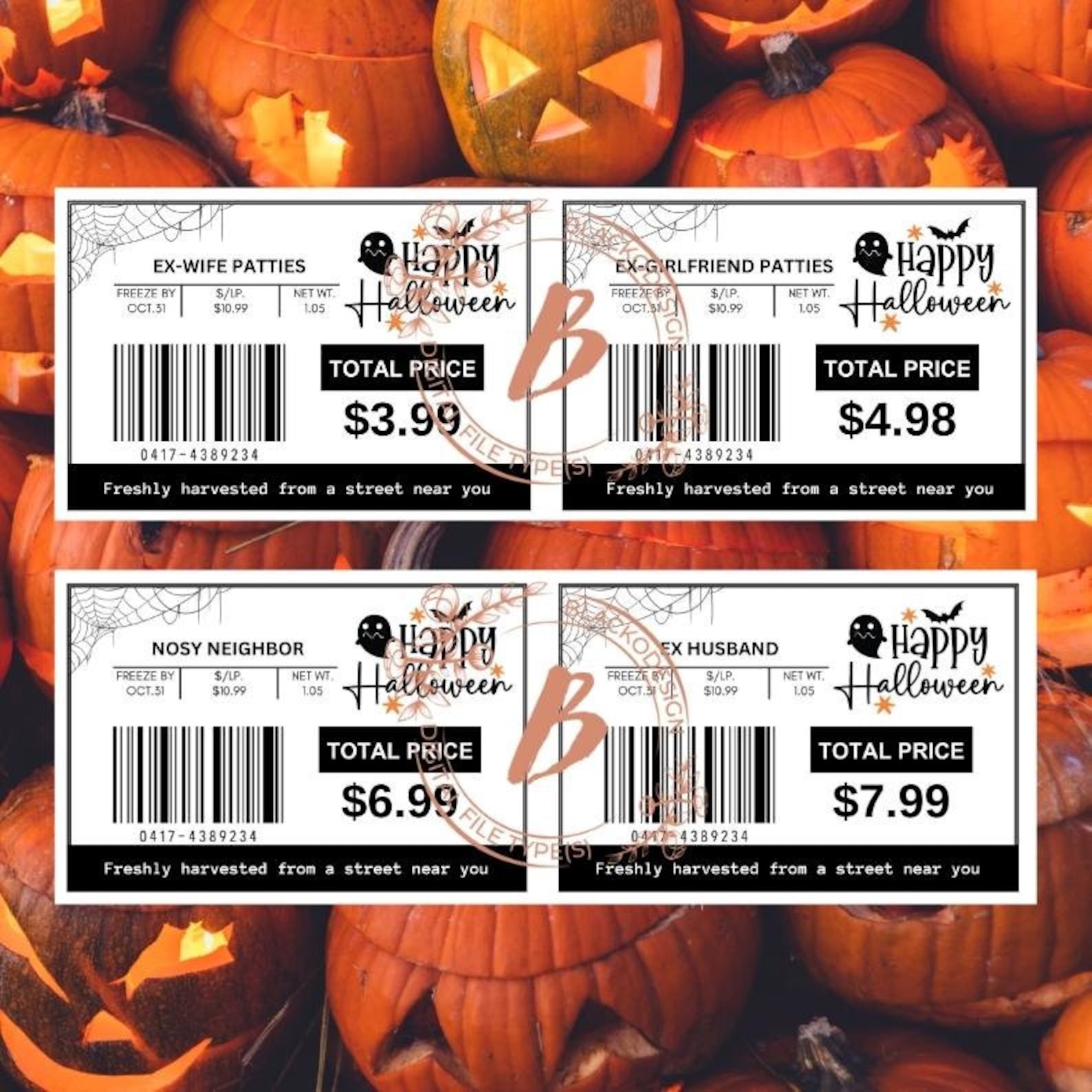 Printable Halloween Prank Labels: Fake Meat Stickers (PDF Download) - Etsy