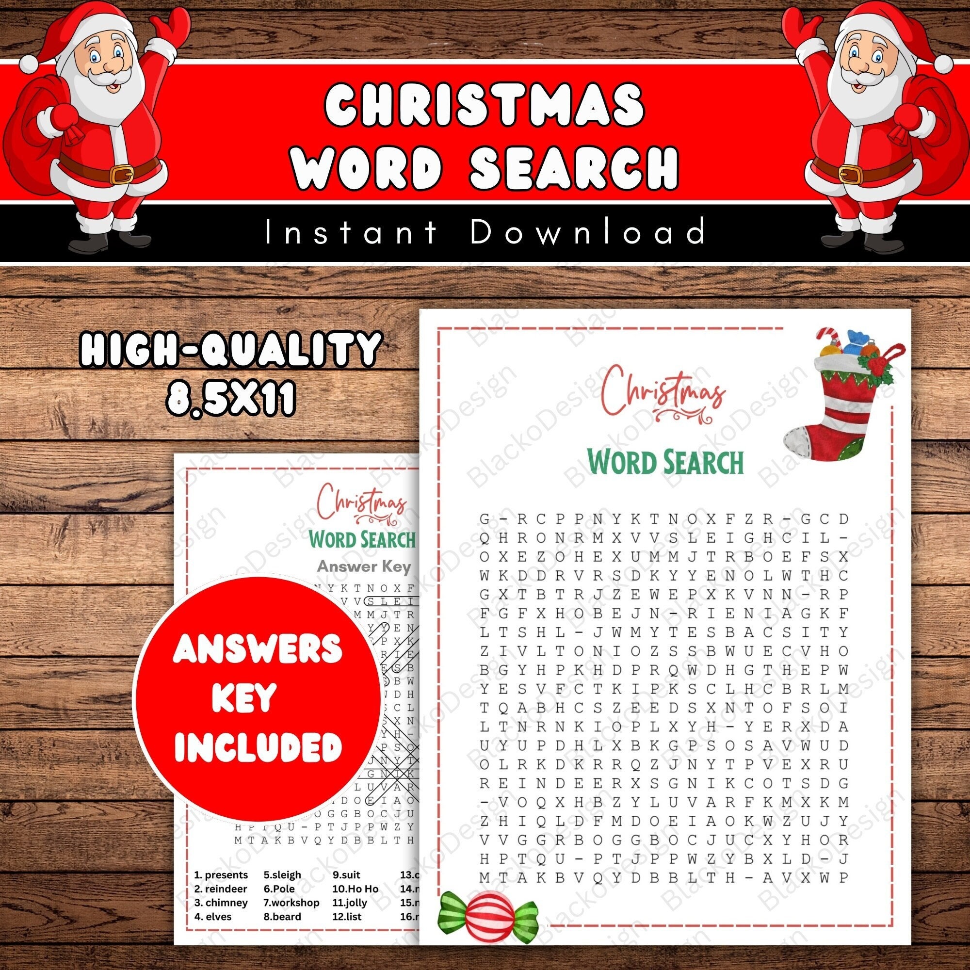Printable Christmas Word Search Game Fun Christmas Game Christmas ...