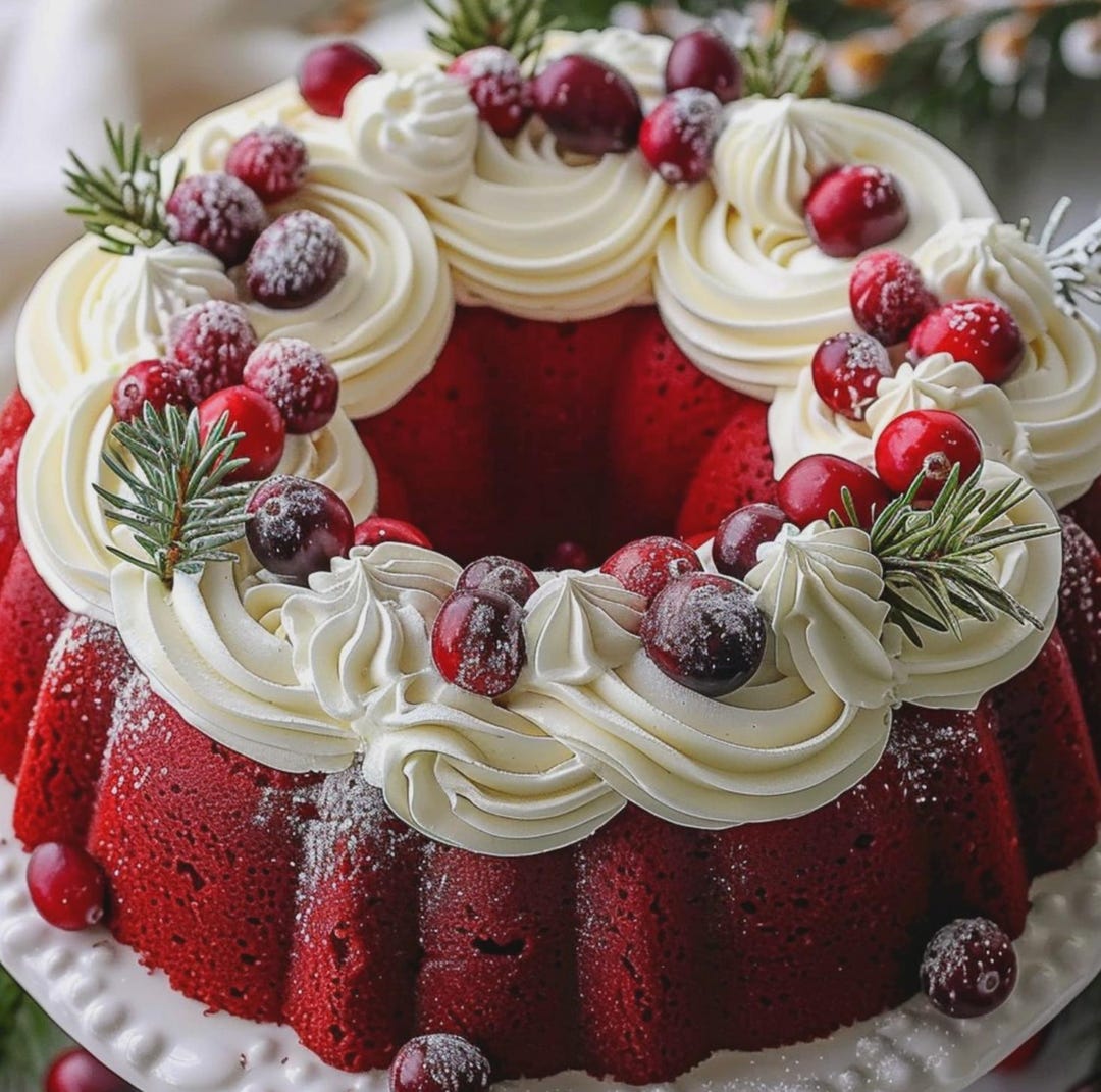 Best Recipe for Red Velvet Wreath Cake | Instant PDF Download | Mom ...