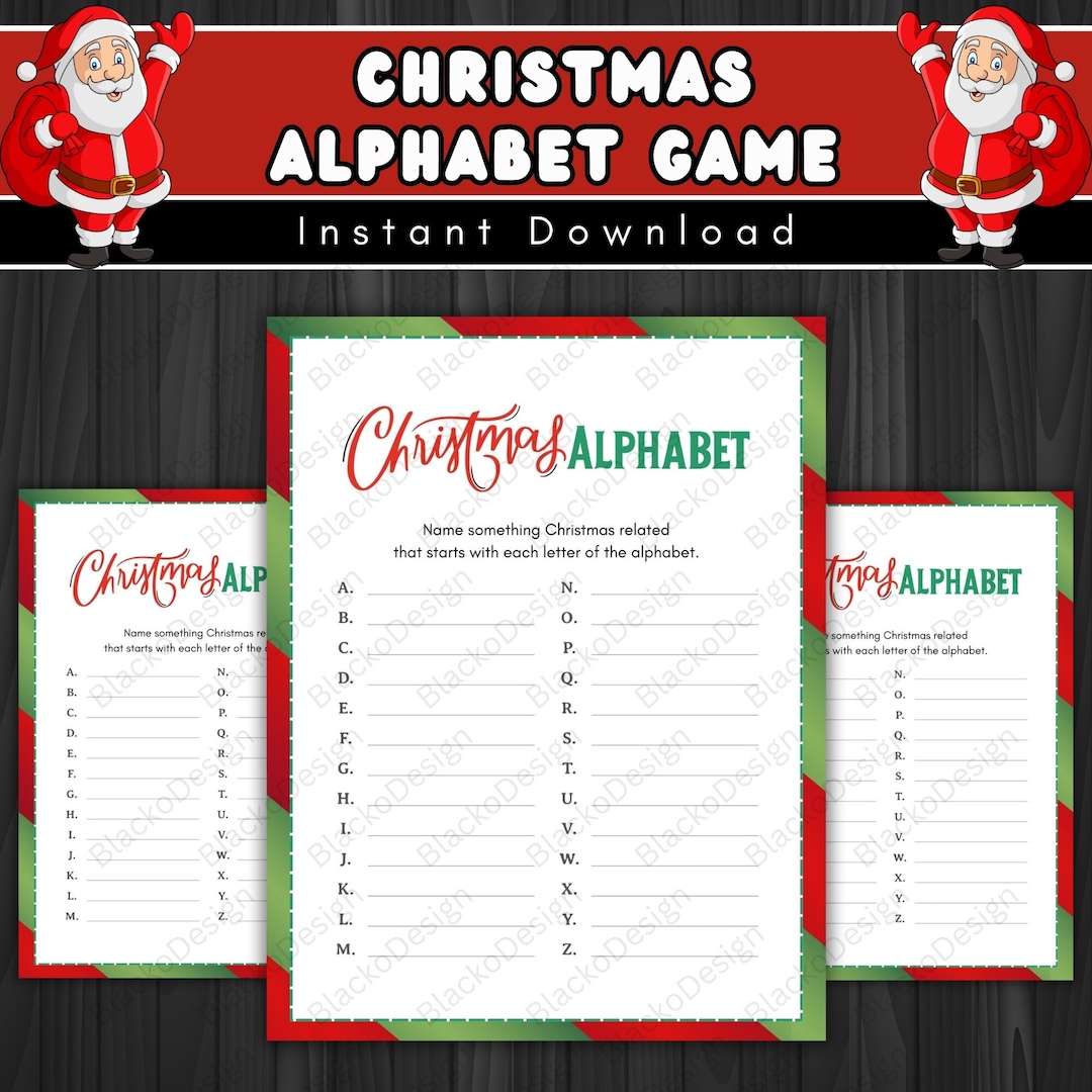 Alphabet Christmas Game - Fun and Educational Holiday Activity for Kids ...
