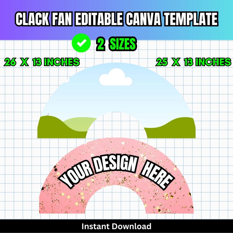 Clack Fan Canva Template: Editable Design, 2 Sizes (digital Download ...