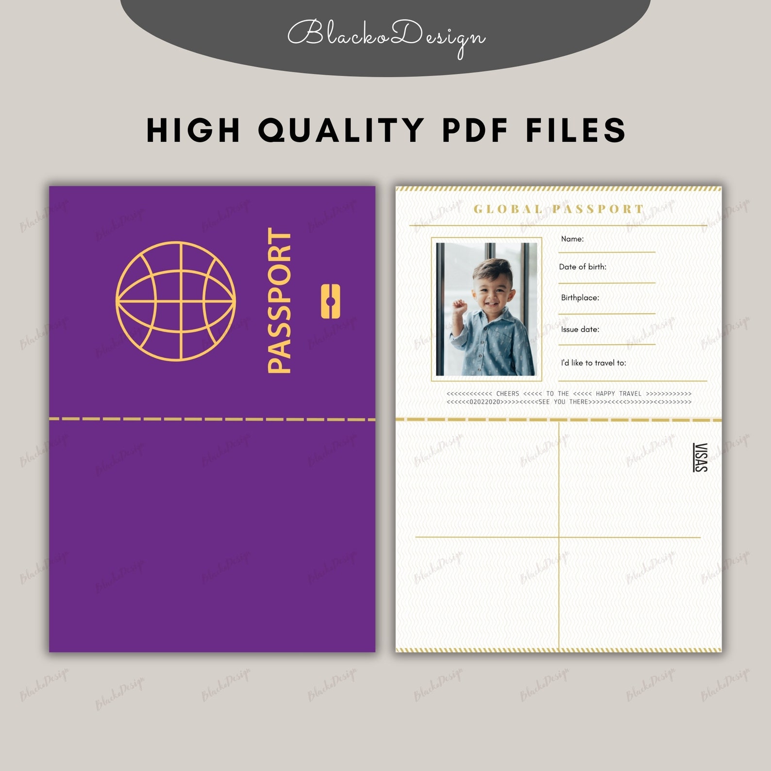 Editable US Passport for Kids Printable Passport Craft Instant Download ...