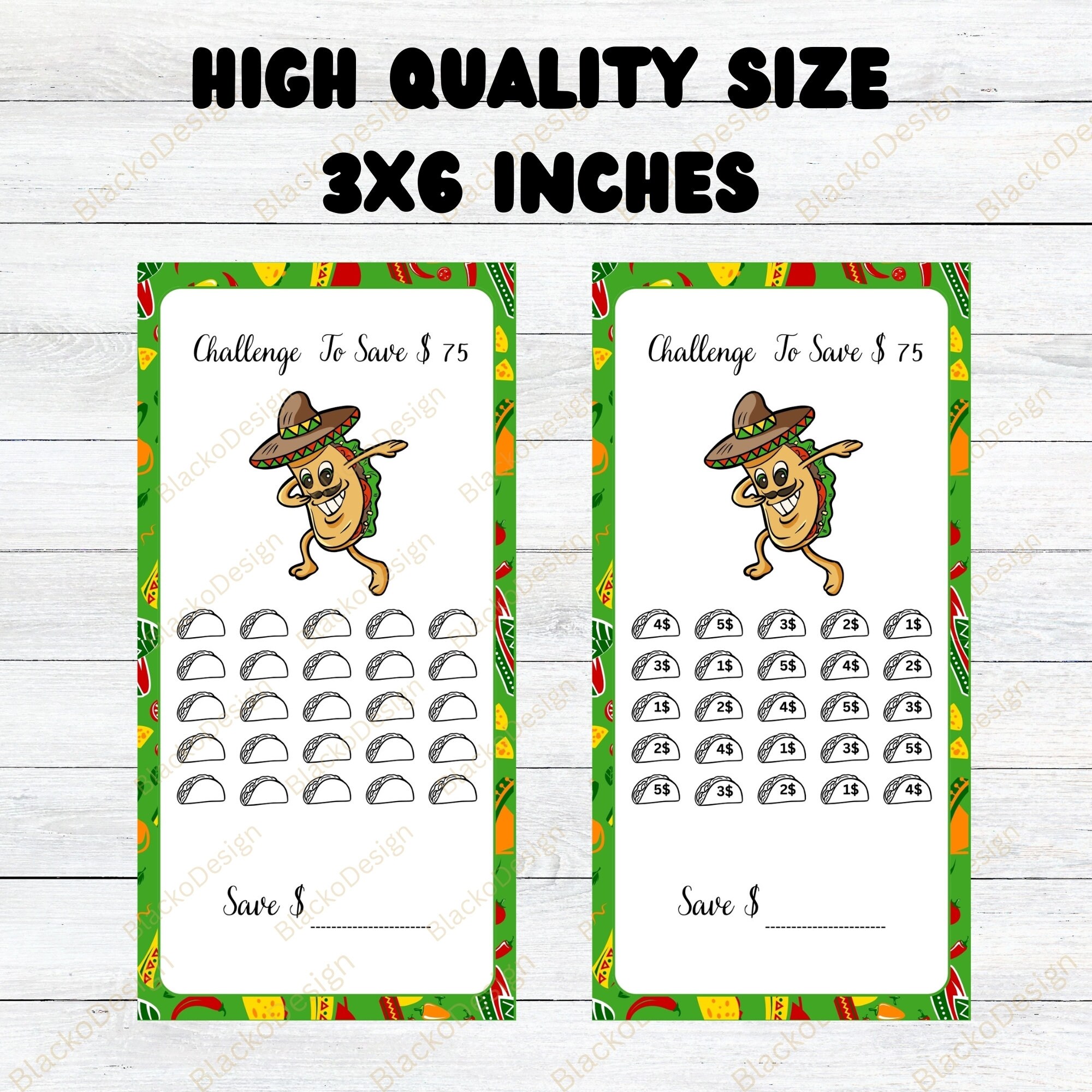 Taco Mini Savings Challenges Taco Savings Challenge Taco Challenge ...