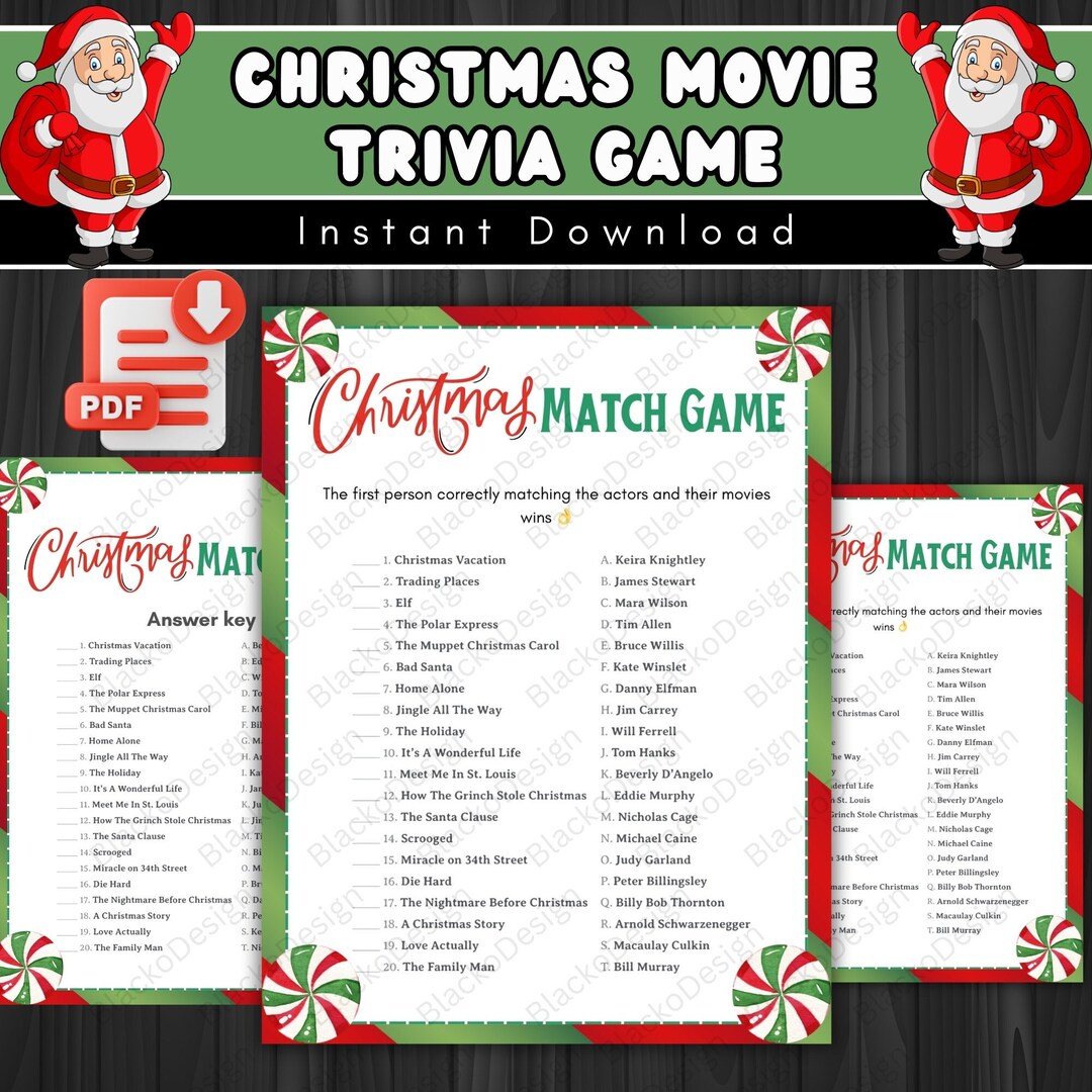 Trivia Games for Christmas Movies - Christmas Name That Movie Game ...