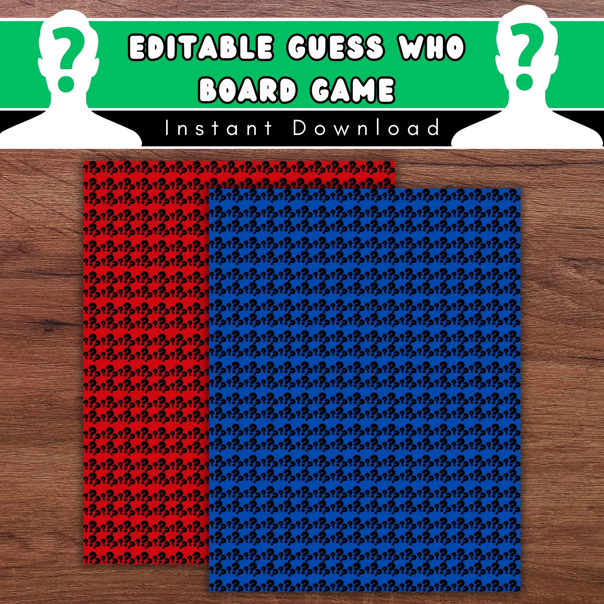 Editable Guess Who Board Game Template: Custom Canva Design (digital ...