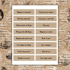 Happy Journal Quotes, Words for Journals, Junk Journal Word, Printable ...