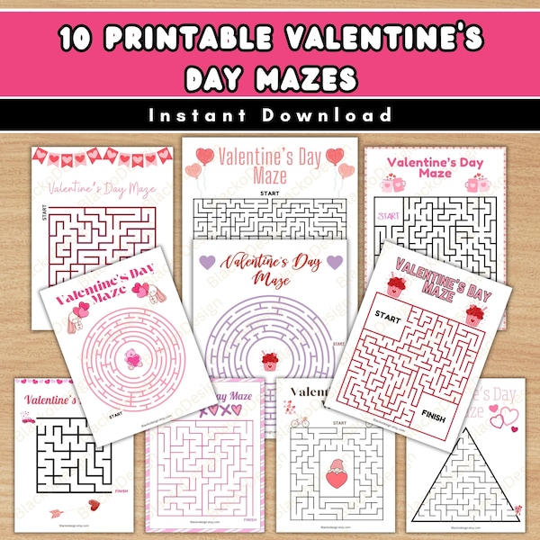 Maze Valentine - Etsy