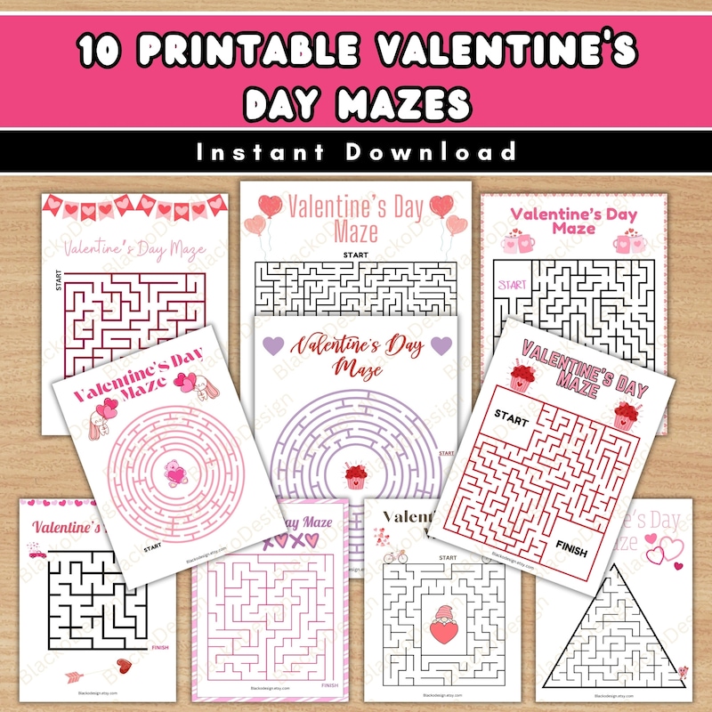 Valentines Maze Puzzle - Etsy
