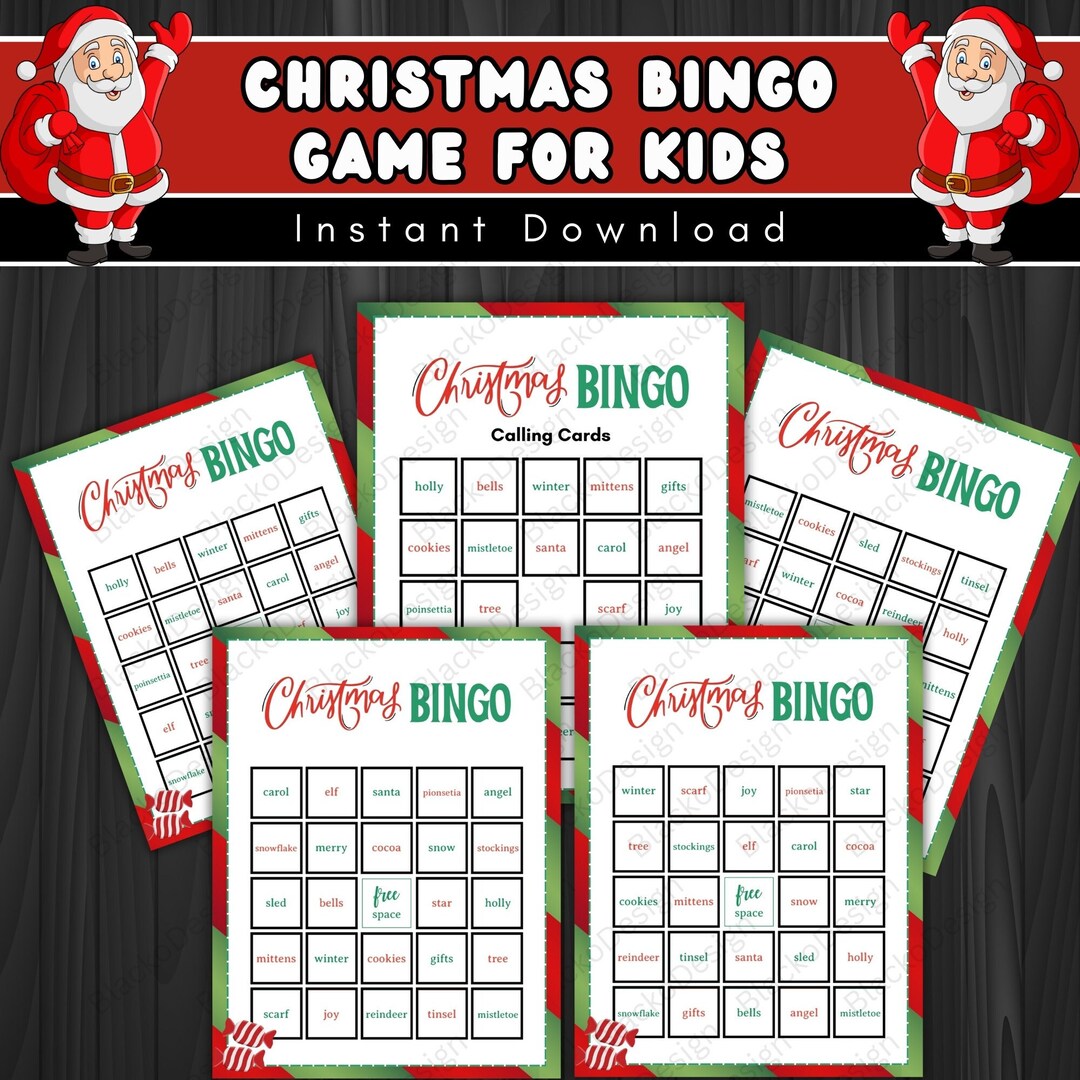 Festive Christmas Bingo Game - Fun Xmas Activity for Kids & Family ...