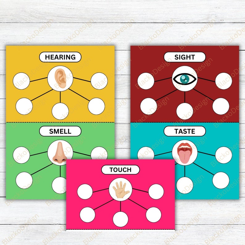 Engaging Five Senses Sorting Activity: Printable Worksheets for Kids ...