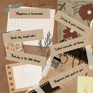 Happy Journal Quotes, Words for Journals, Junk Journal Word, Printable ...