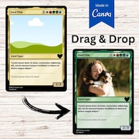 Custom MTG Card Template, Editable Magic the Gathering Design ...
