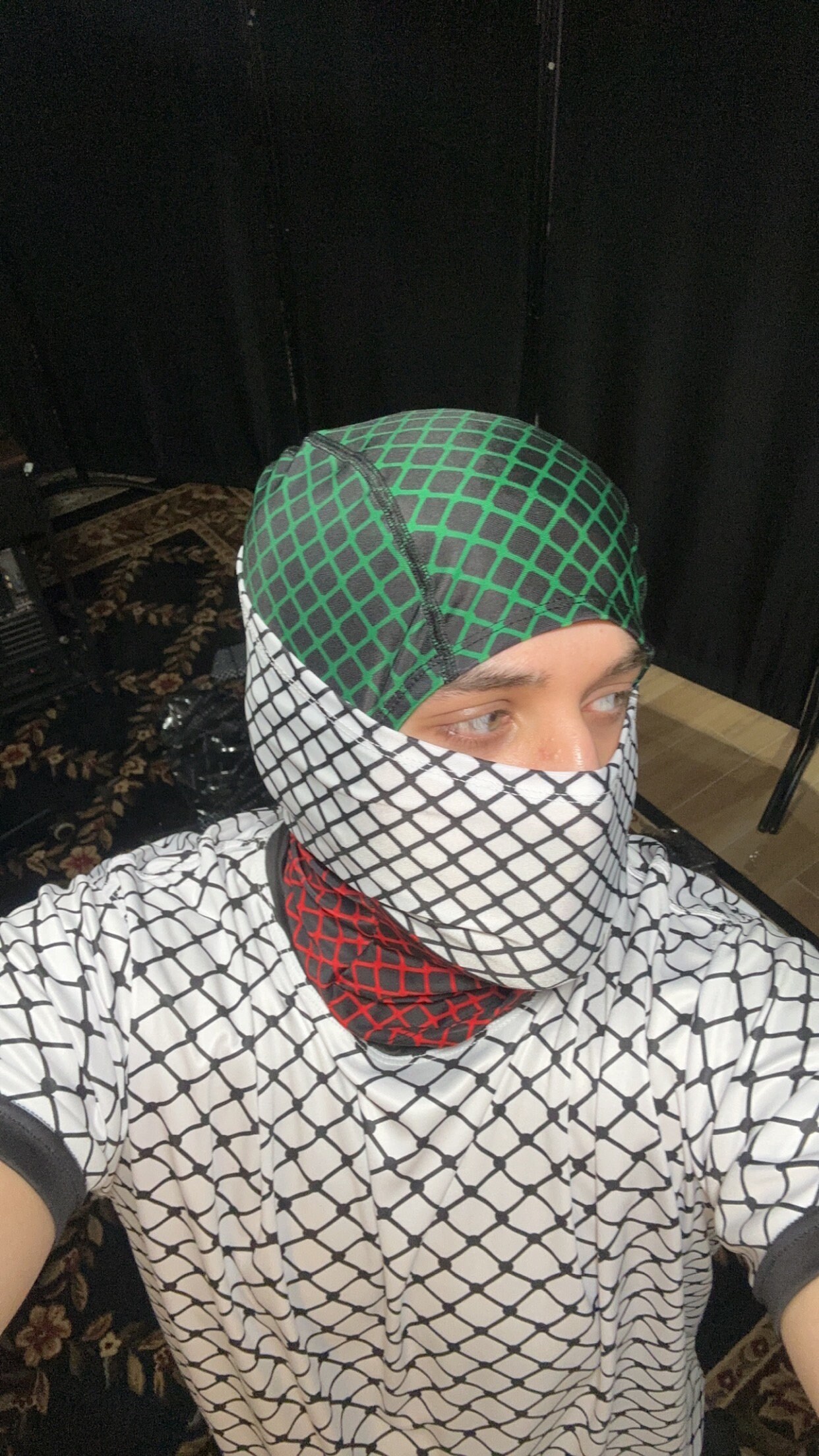 Palestine Flag Keffiyeh Balaclava, Shemagh, Arab / Palestinian Fashion ...