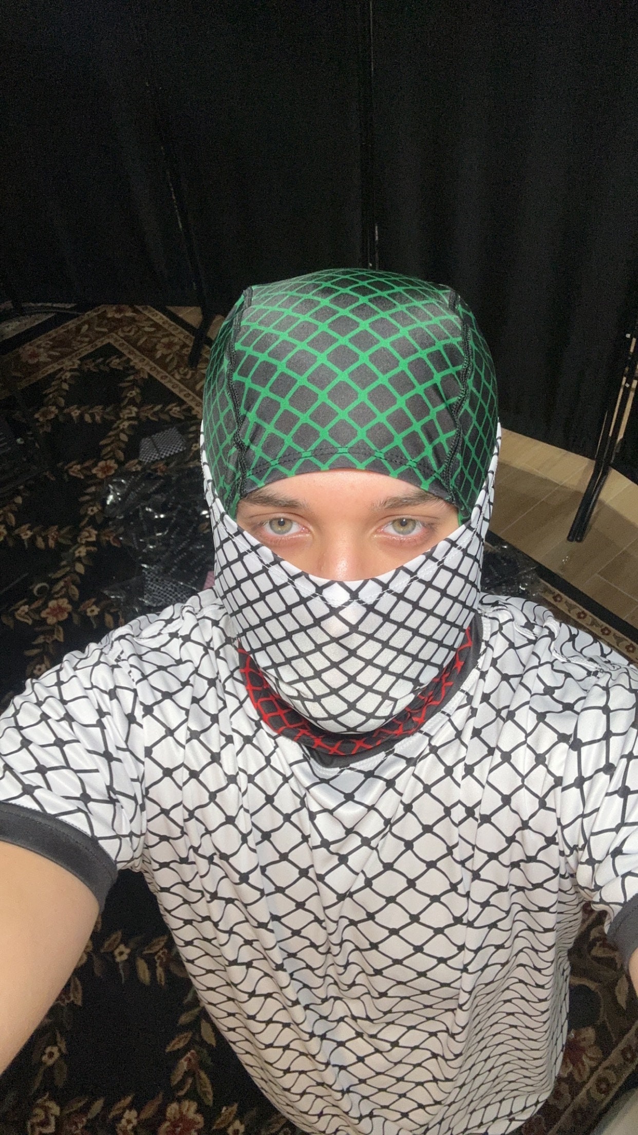 Palestine Flag Keffiyeh Balaclava, Shemagh, Arab / Palestinian Fashion ...
