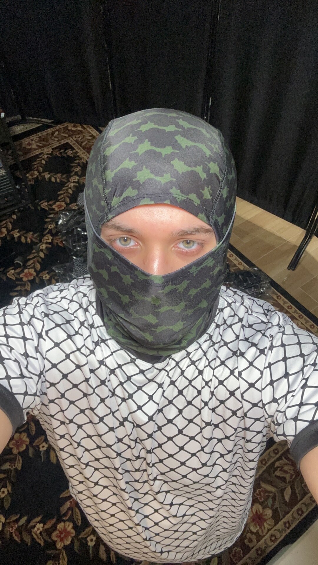 Green Shemagh Balaclavagreen Palestinian Maskstylish - Etsy