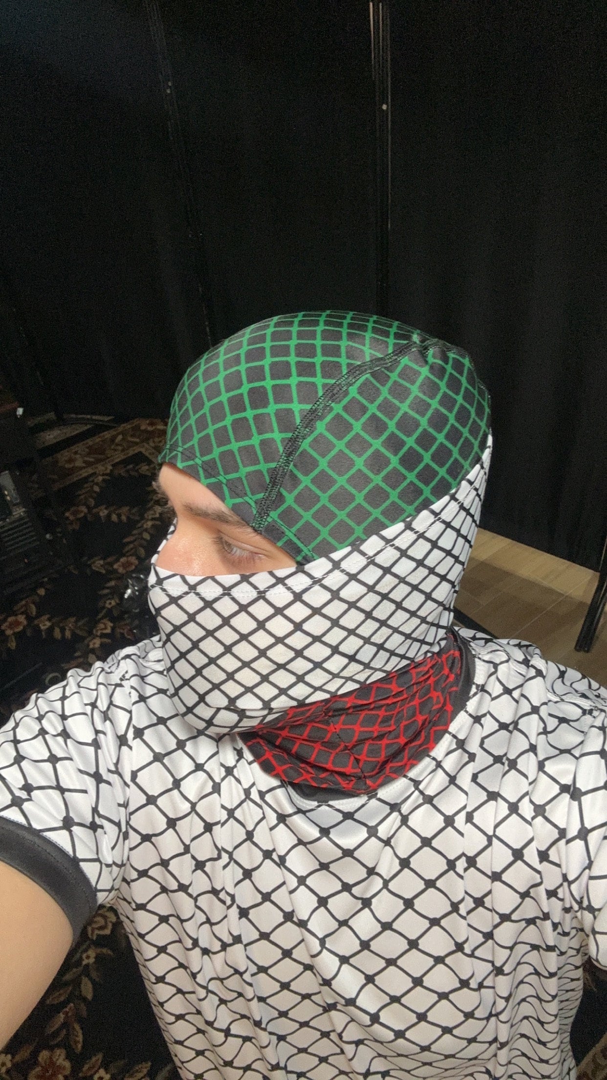 Palestine Flag Keffiyeh Balaclava, Shemagh, Arab / Palestinian Fashion ...