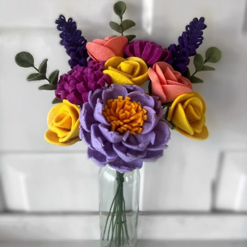 Felt Flower Bouquet - Etsy