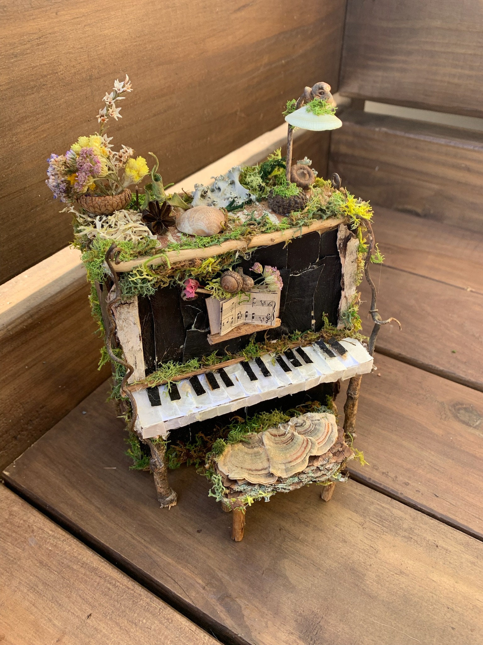 Fairy Piano, Woodland Piano, Fairy Music, Piano, Fairy Bench, Fairy ...
