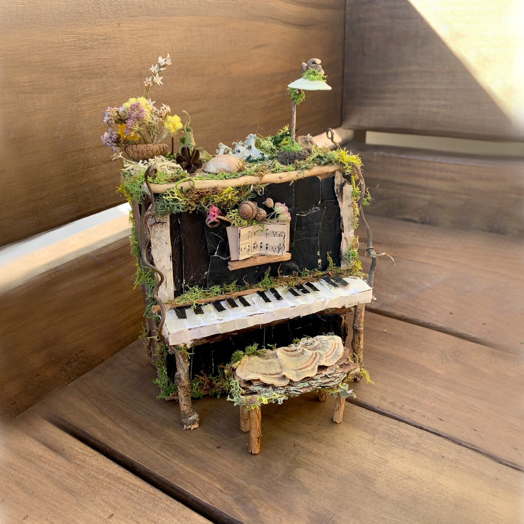 Fairy Piano, Woodland Piano, Fairy Music, Piano, Fairy Bench, Fairy ...