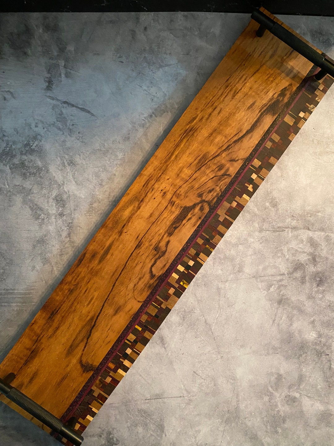 Exotic Woods Charcuterie Board With Meteorite Inlay - Etsy