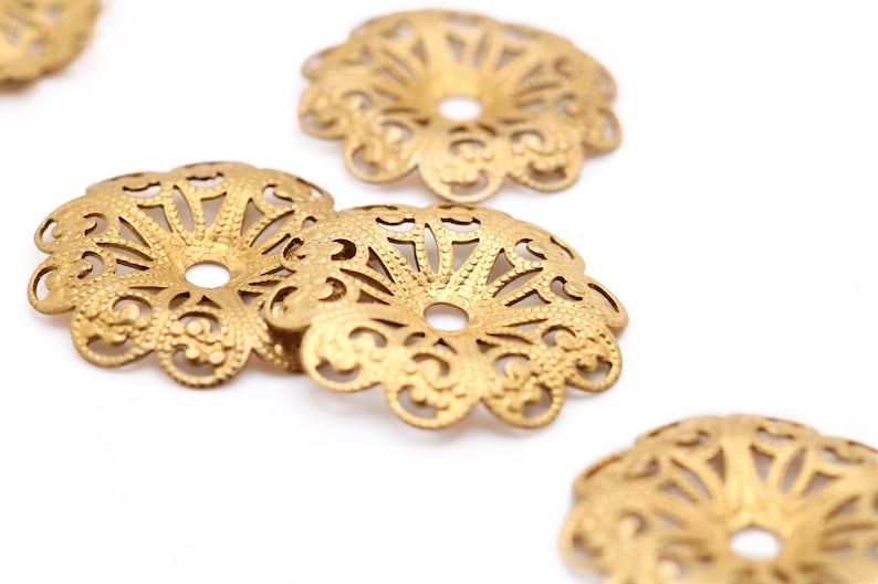 Brass Filigree Round | 1" - Etsy