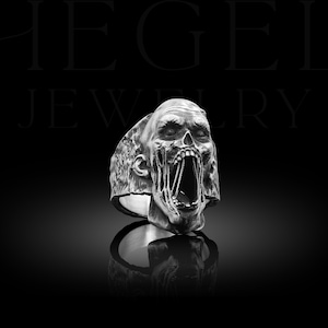 Sterling Horror Ring Silver Zombie Ring 925k Silver Handmade Ring Mens ...