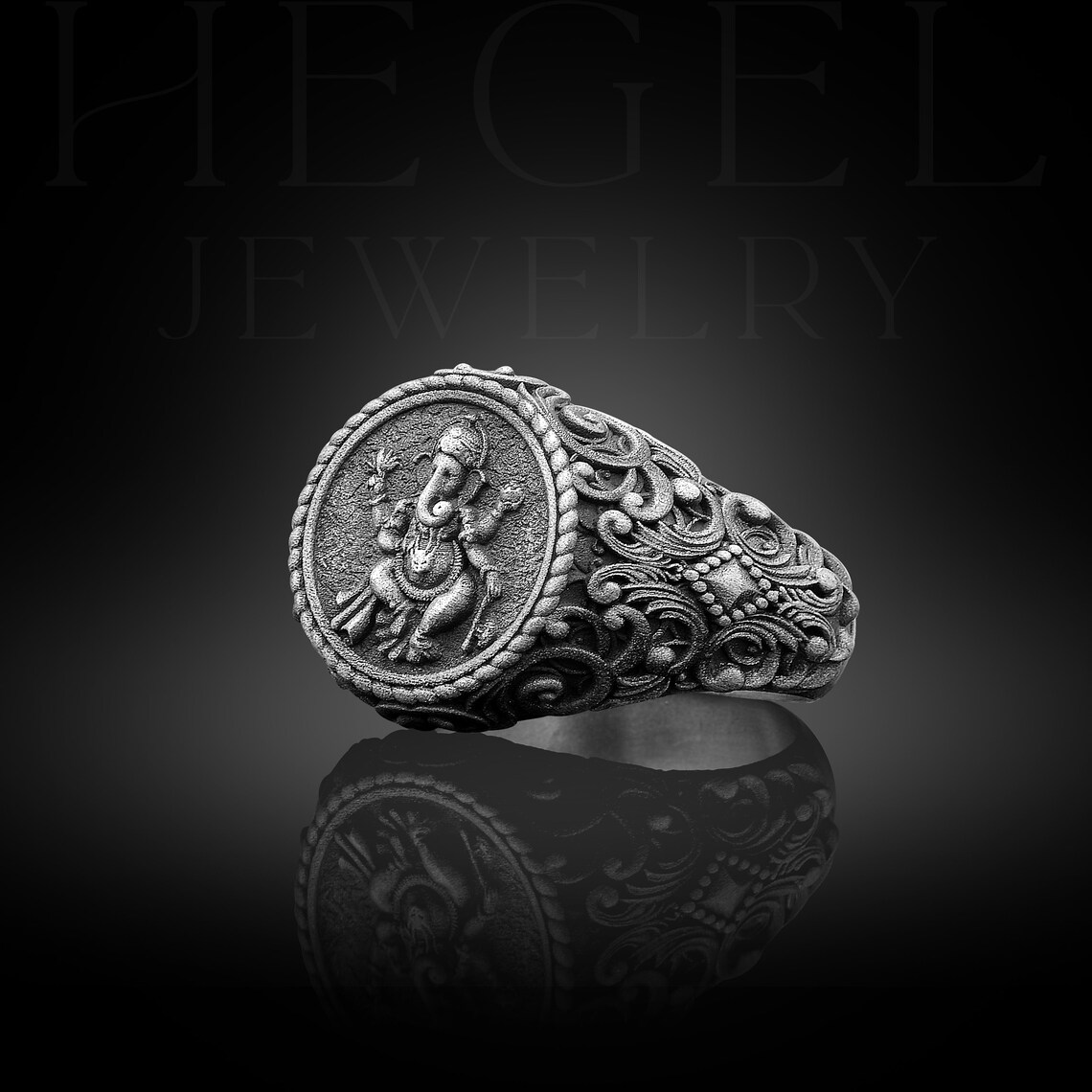 Silver Hindu God Signet Ring Ganesh Rings for Man Lord Ganesha - Etsy