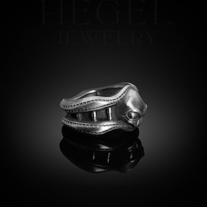 Mens Silver Ufo Ring Sterling Silver Alien Ring Extraterrestrial Pinky ...