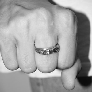 Steampunk Wedding Ring Biomechanical Woman Body Ring Cyber Bionic ...