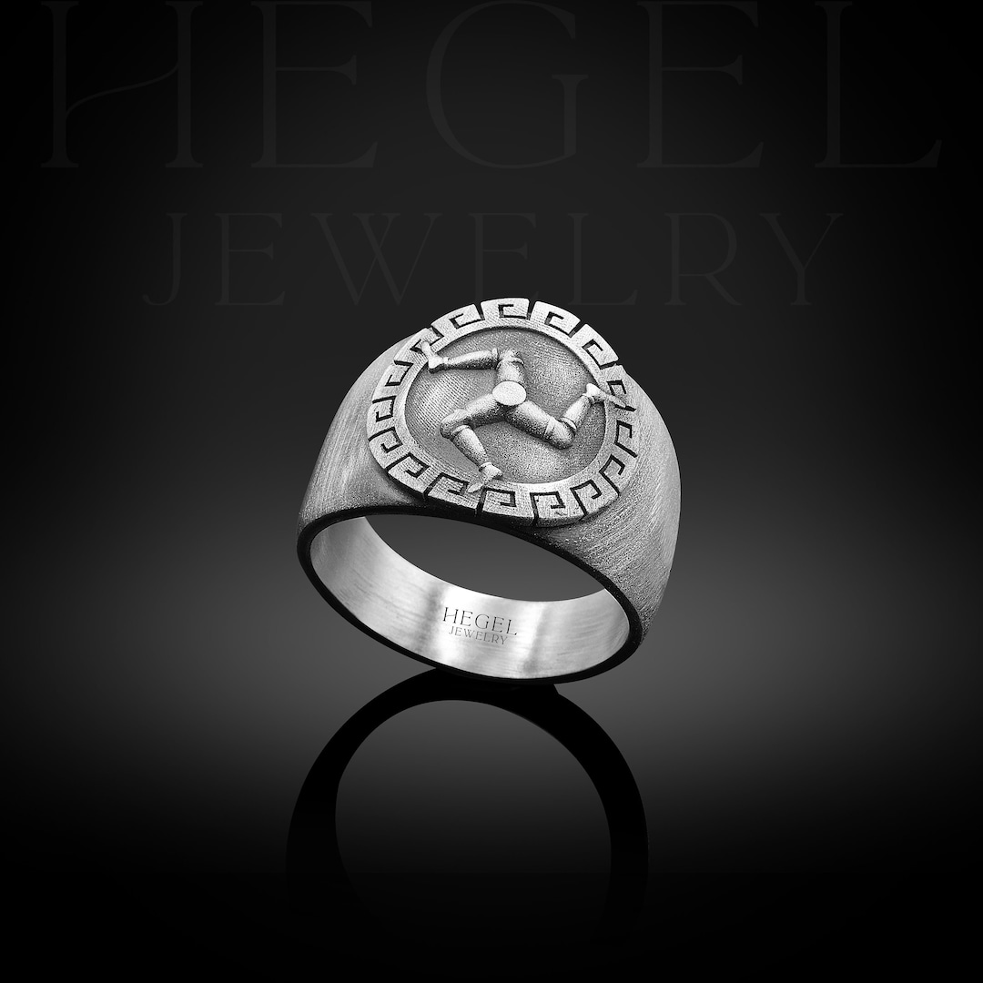 Sicilian Trinacria Ring Triskelion Signet Rings for Man Triskelion ...