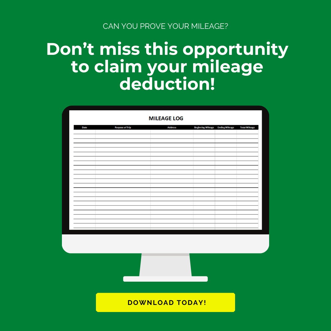 Downloadable Mileage Log Includes BOTH .PDF and .XLSX Files - Etsy